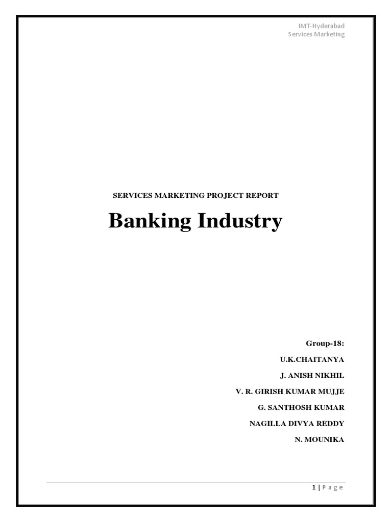 Banking Industry Final Report Group 18 Pdf Banks Competition