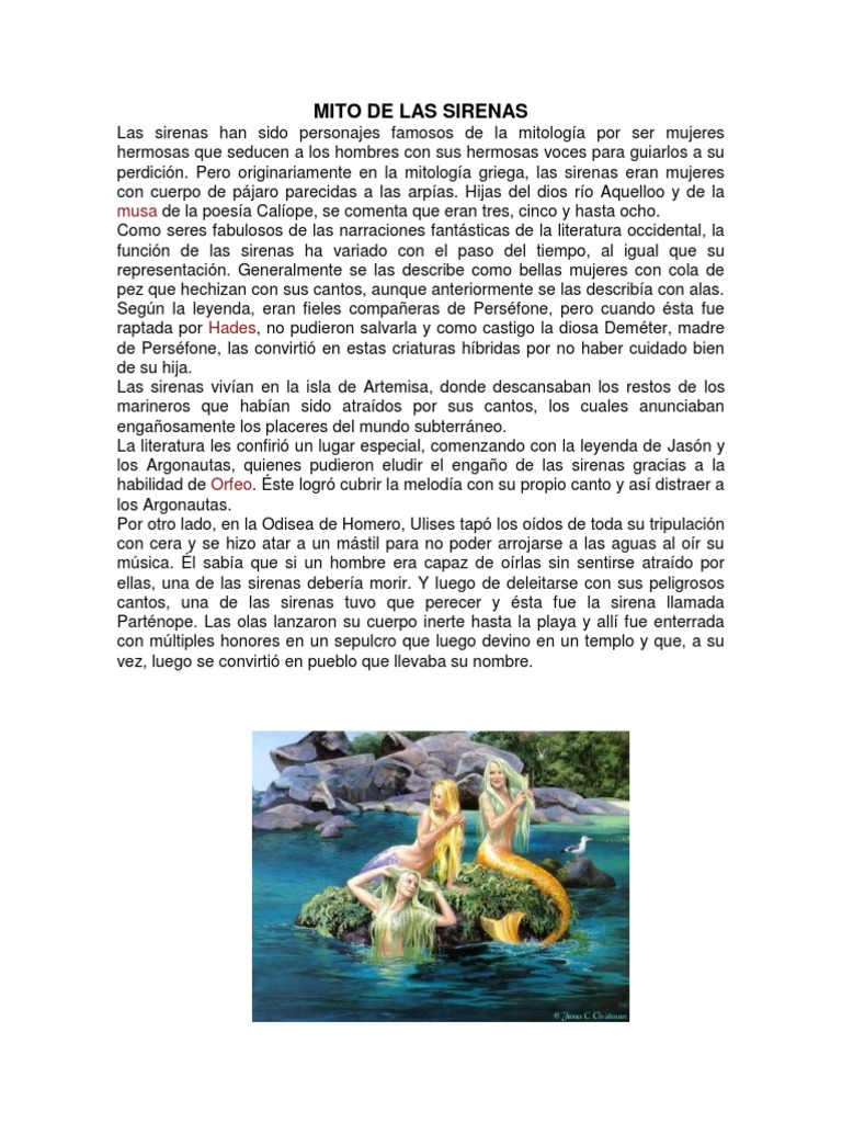 El mito de las sirenas y el destino de Teseo: Dos historias de ...