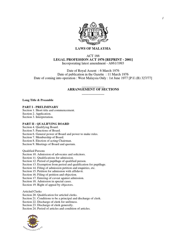 Legal Profession Act | PDF | Advocate | Solicitor