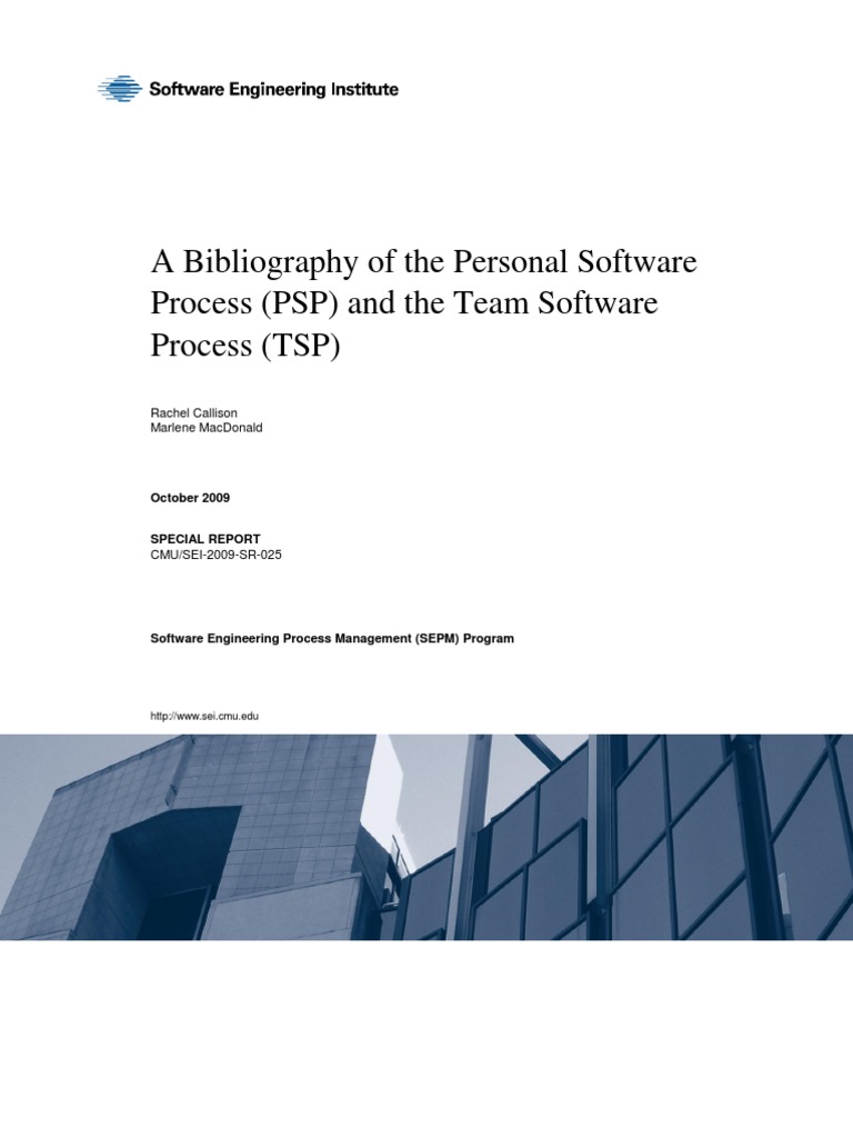A Bibliography of The Personal Software Process (PSP) and The Team ...