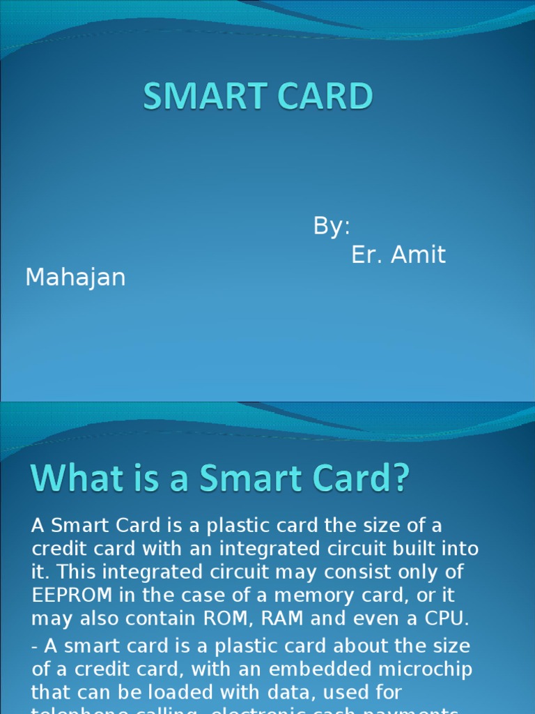 Smart Card | Download Free PDF | Smart Card | Authentication