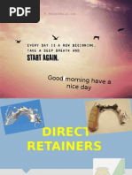 Direct Retainers in Prosthodontics | PDF | Dentistry Branches