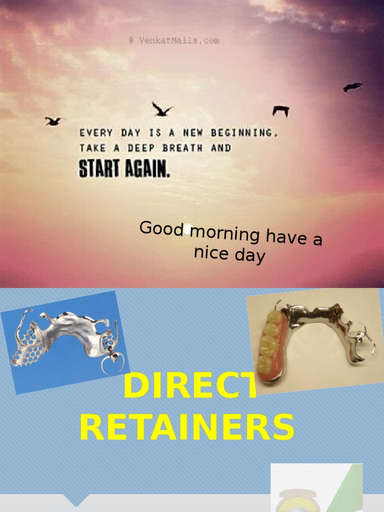 Direct Retainers - in Removable Partial Dentures | PDF | Dentures ...