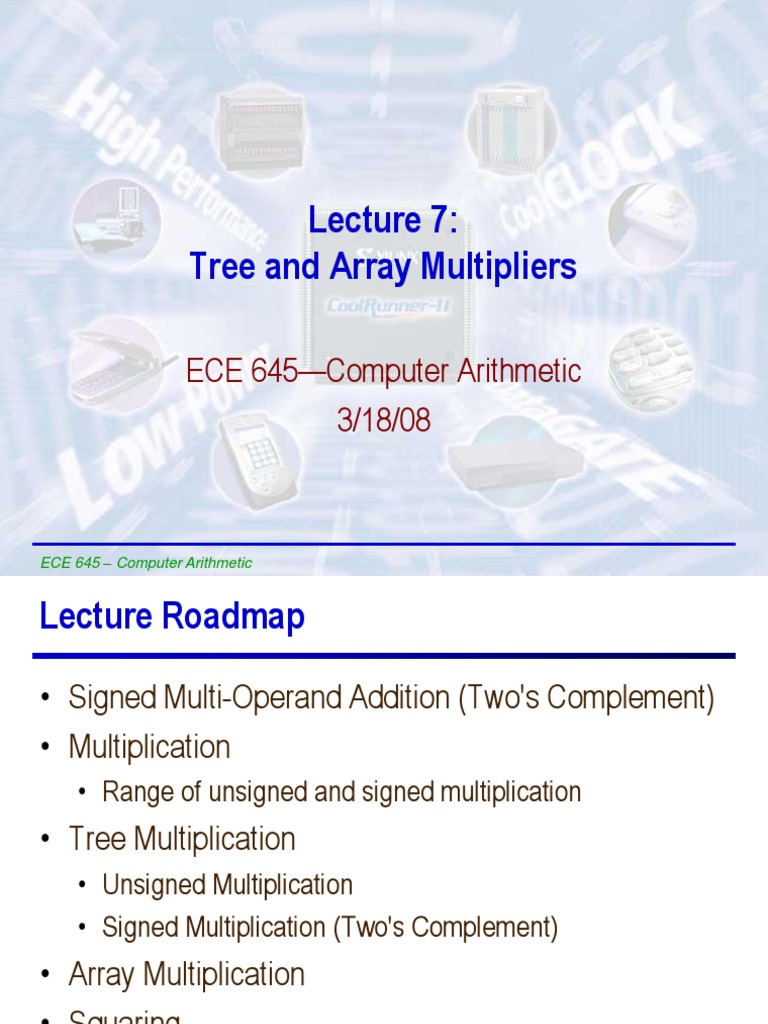 Tree and Array Multipliers: ECE 645-Computer Arithmetic 3/18/08 | Download Free PDF | Digital ...