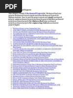 Automobile Engineering Project Ideas | PDF | Engines | Vehicles