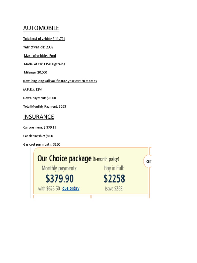 2003 Ford F150 Lightning Financing Details | PDF