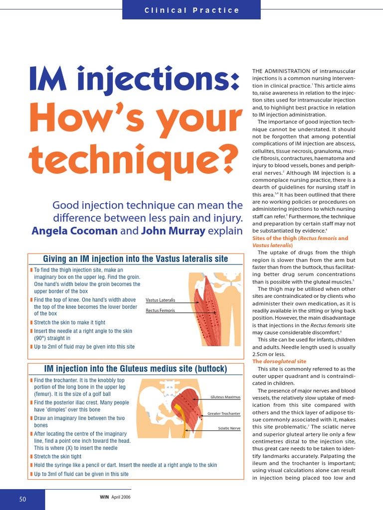 IM Injections Clinical Techsadanique | PDF | Human Anatomy ...