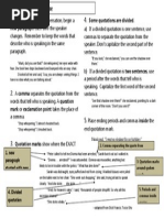 Dialogue Rules Handout | PDF | Punctuation | Notation