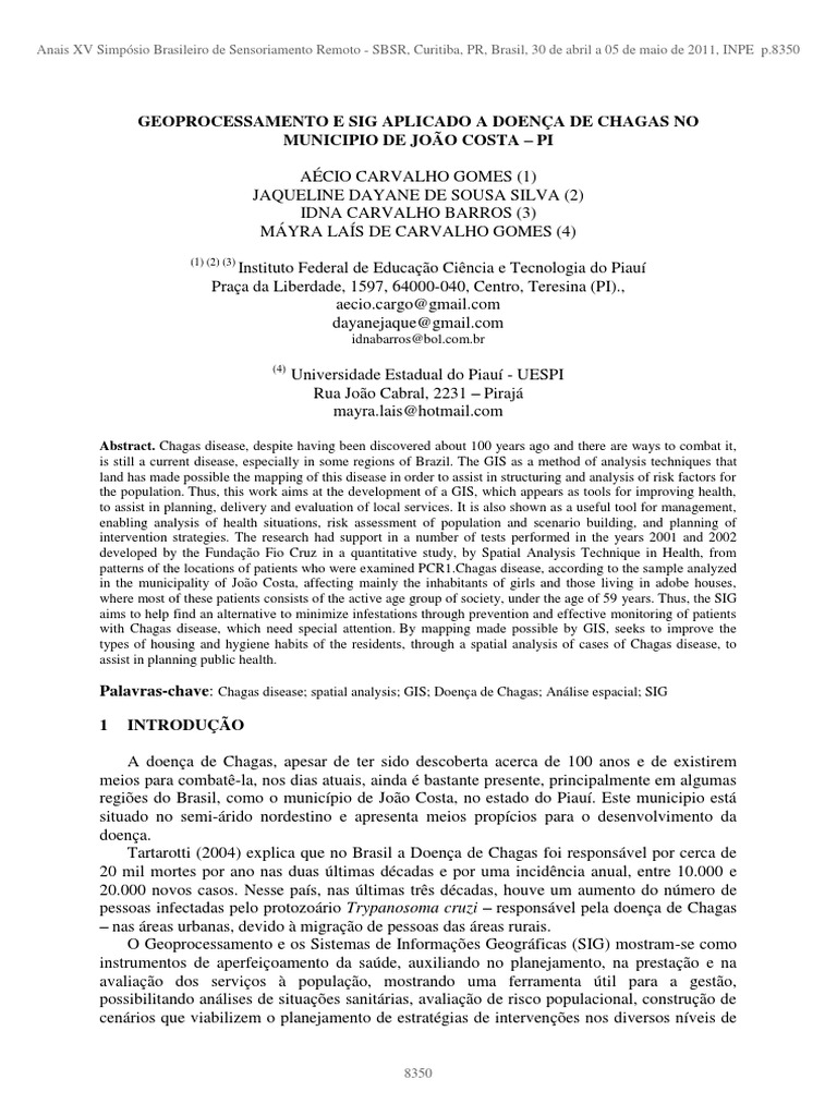 Gomes Et Al 2011 PDF | PDF | Geographic Information System | Geography