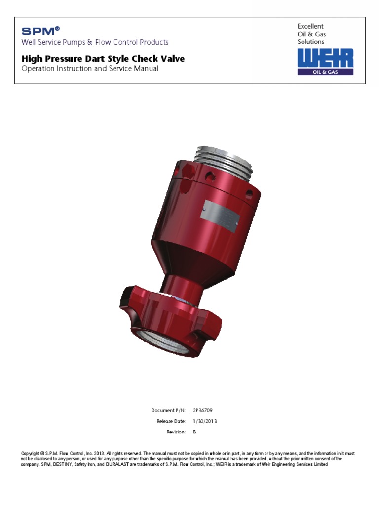 SPM-Dart-Valve-Manual.pdf | Leak | Valve