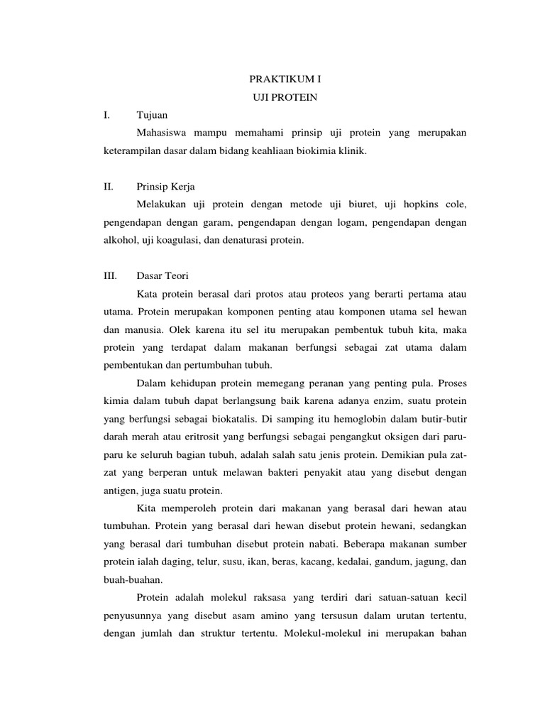 Uji Protein | PDF