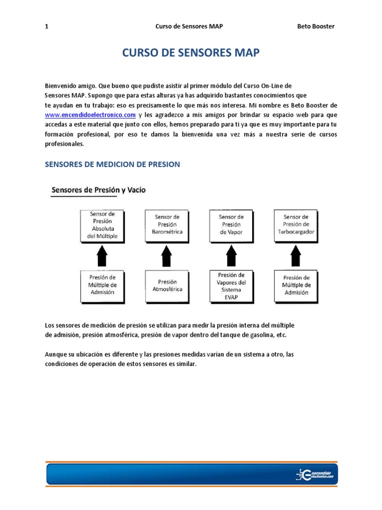 5-Curso de Sensores Map | PDF | Turbocompresor | Presión