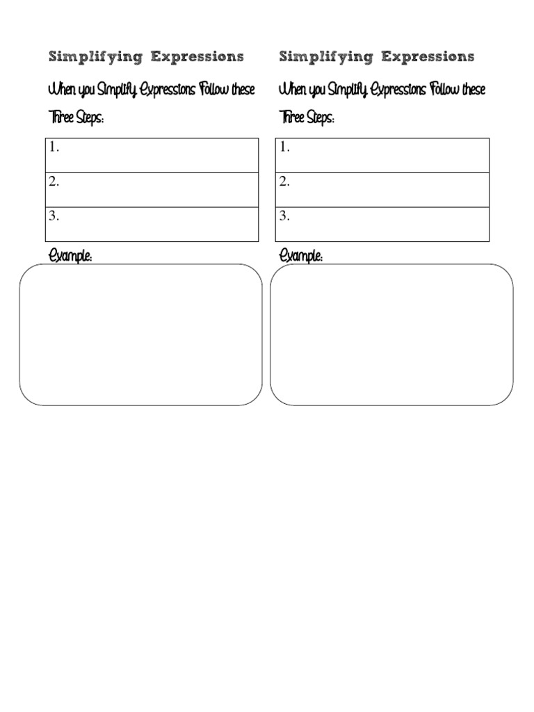 Simplifying Expressions | PDF