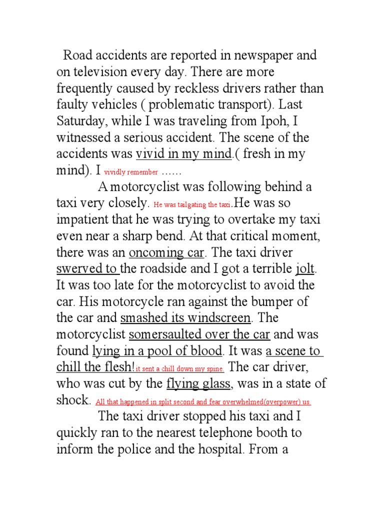 Road Accidents Are Reported in Newspaper and On | Traffic Collision ...