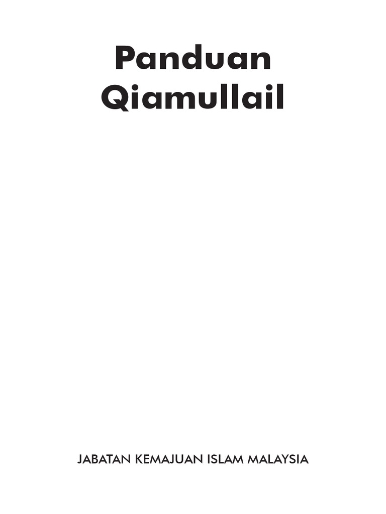 Panduan Qiamullail | PDF | Agama & Spiritualitas