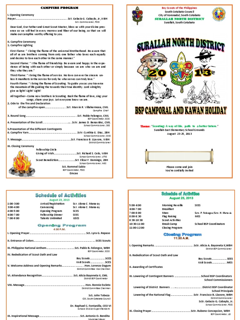 Boy Scouts Program | PDF | Organizations Of Children | Social Movements