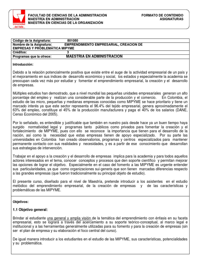 Emprendimiento Empresarial PDF | PDF | Pequeñas y medianas empresas ...