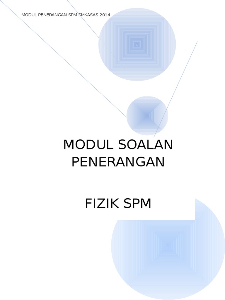 Fizik SPM 2014 - Modul 'Understanding' Dalam BM | PDF | Metode & Bahan ...
