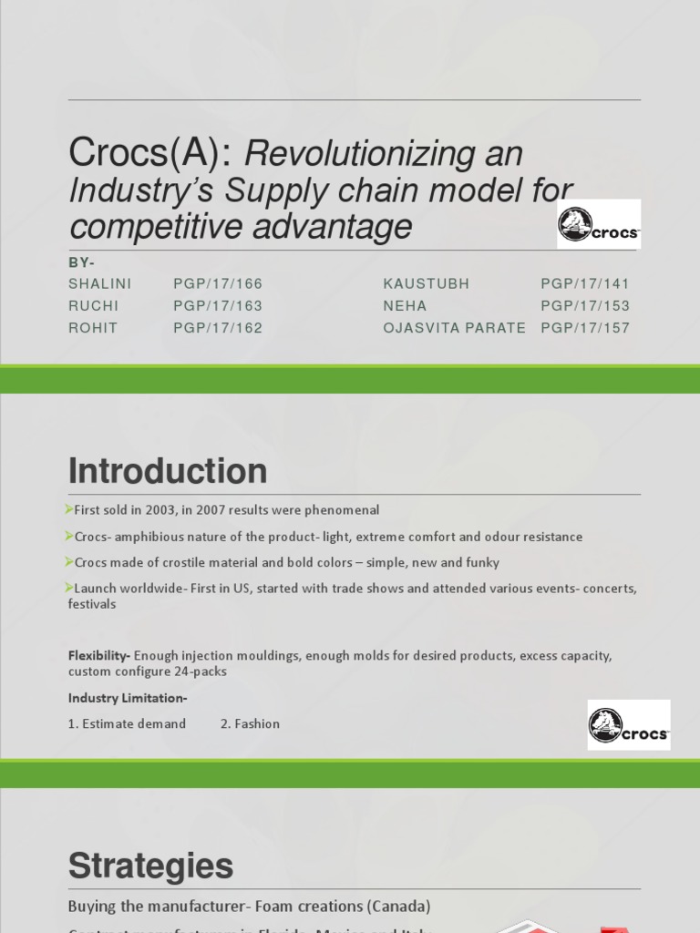 Crocs | PDF | Supply Chain | Supply Chain Management