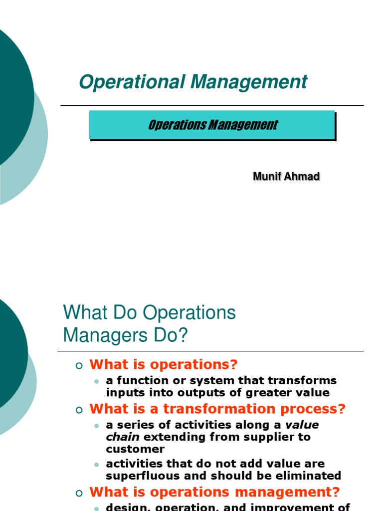 Operational Management | PDF