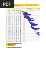 Project Management Using Excel - Gantt Chart Template | PDF | Works