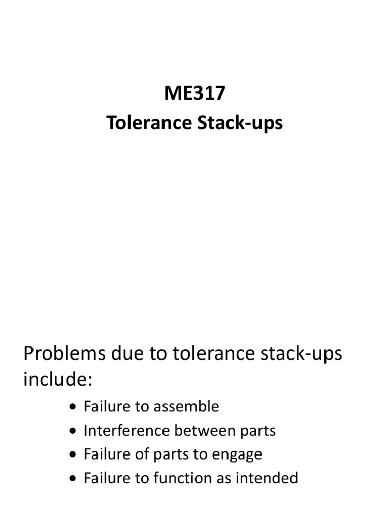 Tolerance Stack-Up Solutions | PDF