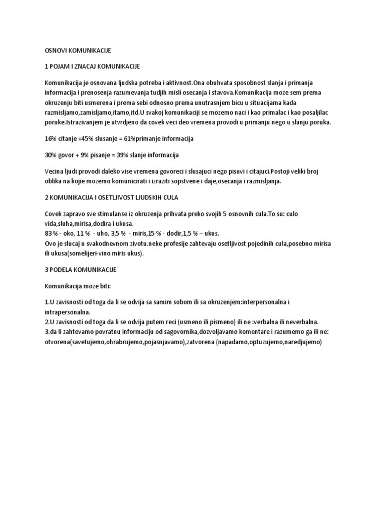 Osnovi Komunikacije | PDF