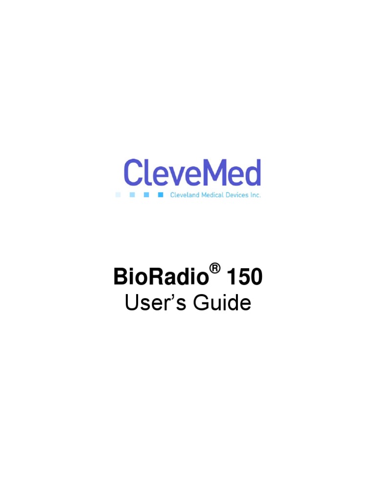 BioRadio 150 Users Guide PDF | PDF | Electroencephalography | Usb