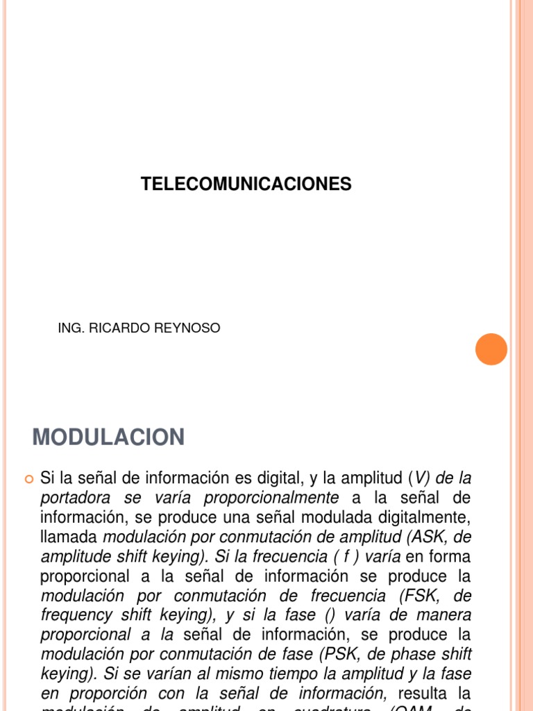 Telecomunicaciones | PDF | Modulación | Frecuencia