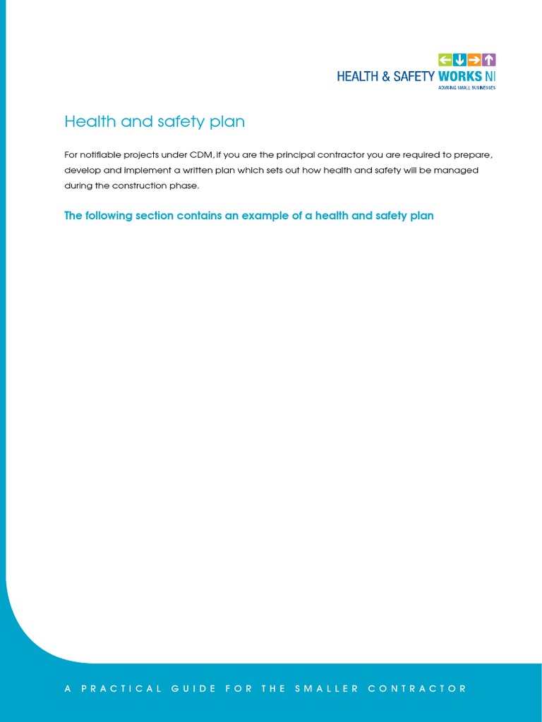 Example Health and Safety Plan For Construction 09-11 | PDF | Crane ...