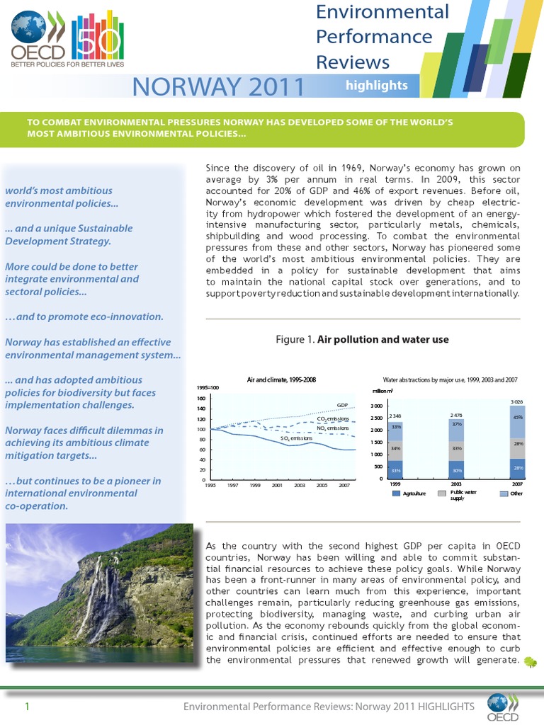 Norway 2011 Environmental Performance Review - Highlights | Download ...