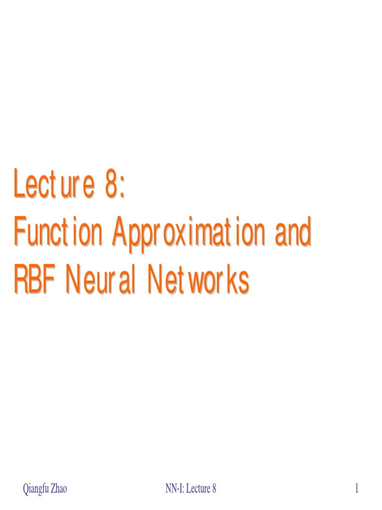 Function Approximation and RBF Neural Networks | PDF | Artificial Neural Network | Mathematical ...