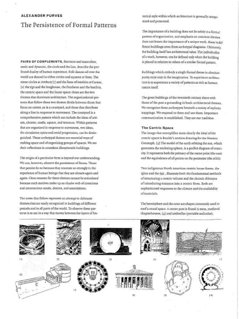 Alexander Purves - The Persistence of Formal Patterns | PDF