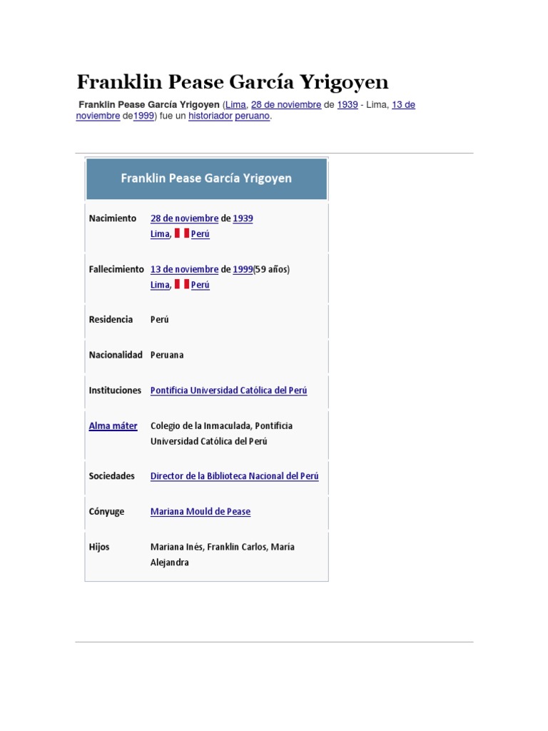 Franklin Pease García Yrigoyen | PDF | Perú | Imperio Inca