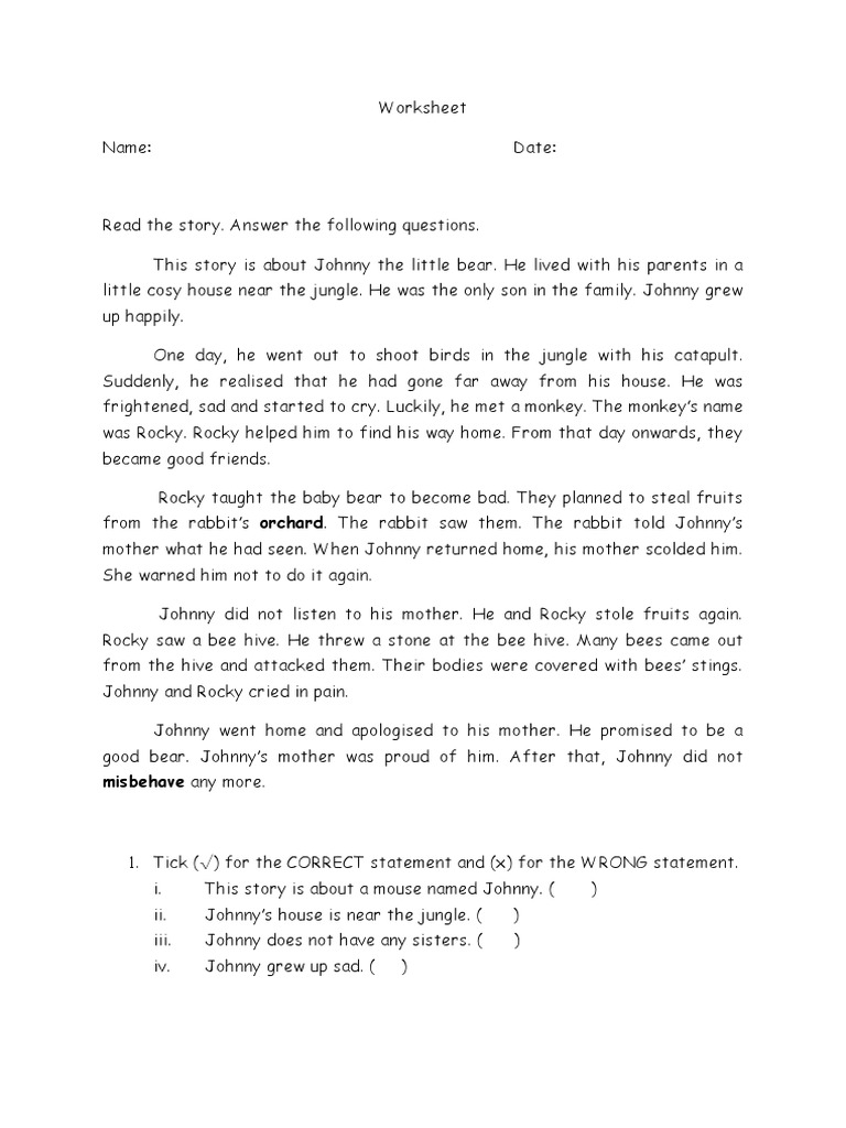 Johnny Learns His Lesson: A Story about a Little Bear Named Johnny ...