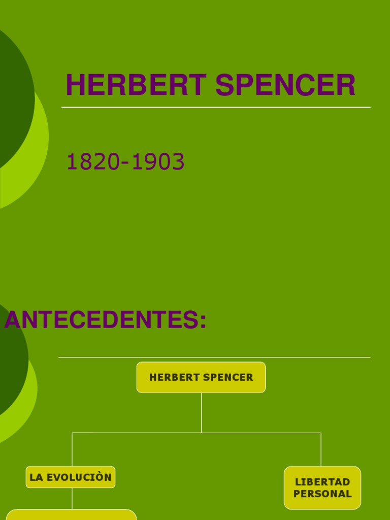 HERBERT SPENCER.ppt | Evolución | Sociedad