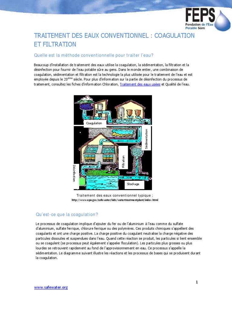 Coagulation et filtration de l'eau potable | PDF