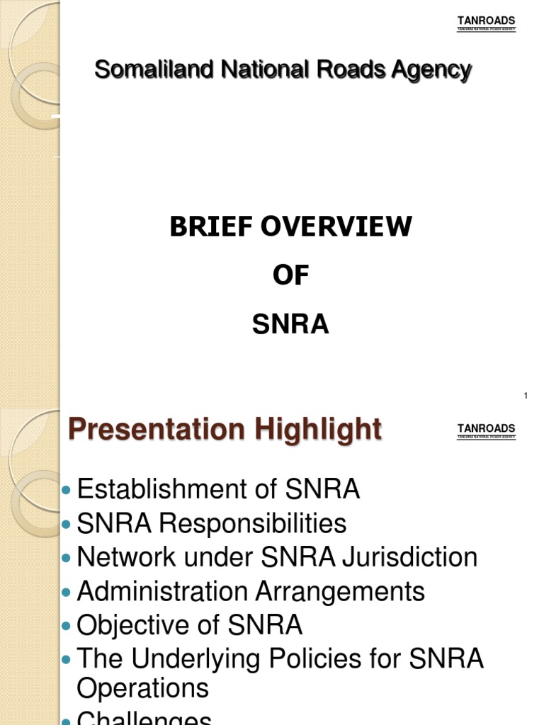 Presentation On TANROADS Overview | PDF | Tanzania | Road