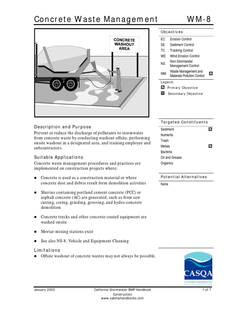 concrete washout | Storm Drain | Concrete | Free 30-day Trial | Scribd