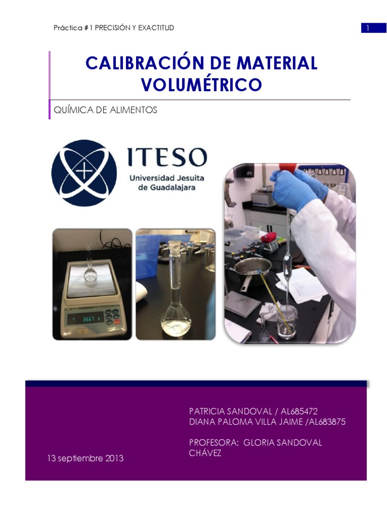 Practica_1._Calibracion_de_material_volumetrico.docx | Medición ...