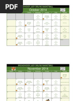 U14 Girls OBL Schedule & Results 2025 | PDF