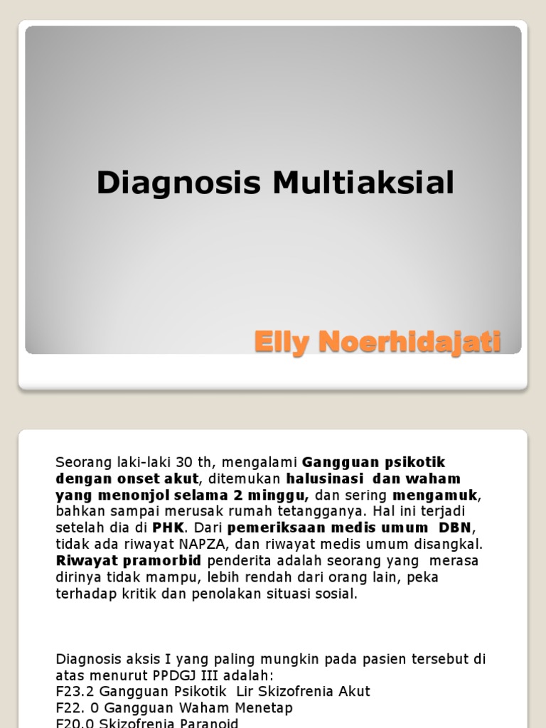 Diagnosis Multiaksial | PDF | Sains & Matematika