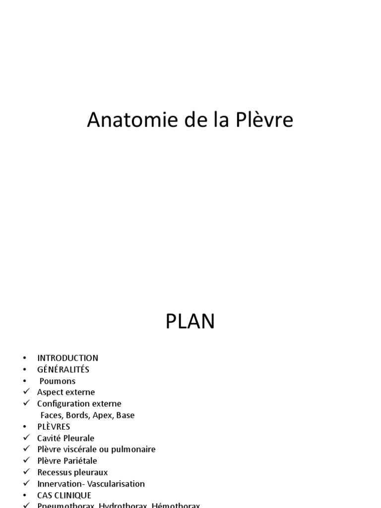 Anatomie de La Plèvre | PDF | Poumon | Thorax