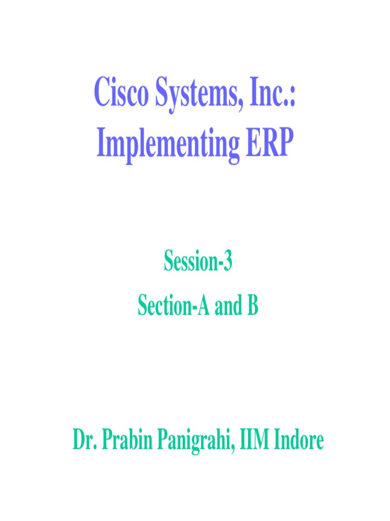 CISCO ERP Case | PDF
