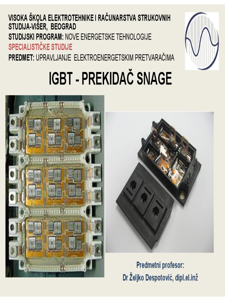 IGBT Kao Prekidac Snage | PDF