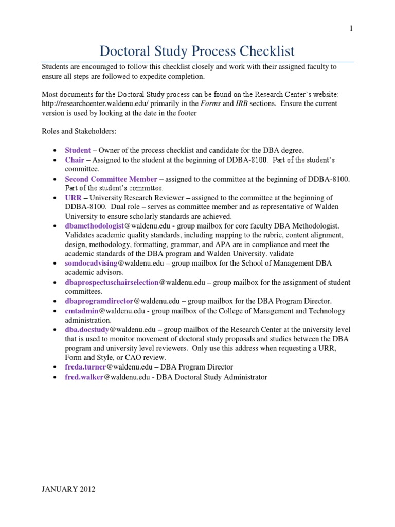 Process Checklist | PDF | Doctorate | Turnitin