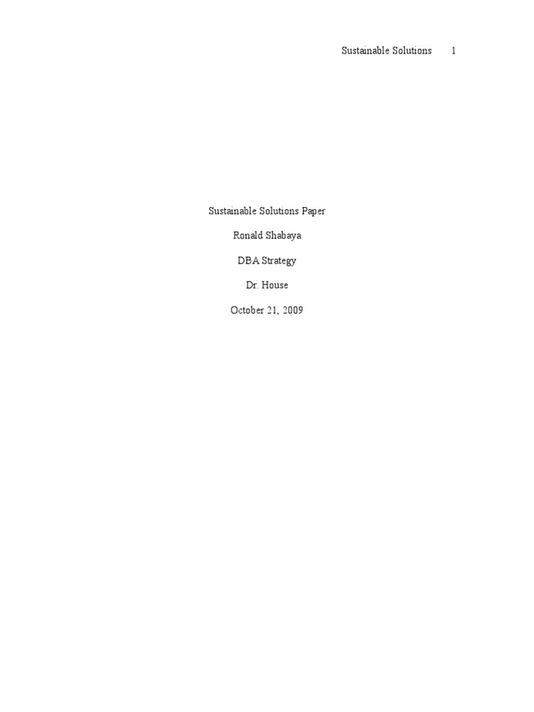 SSP Completed Example | PDF | Sustainability | Renewable Energy