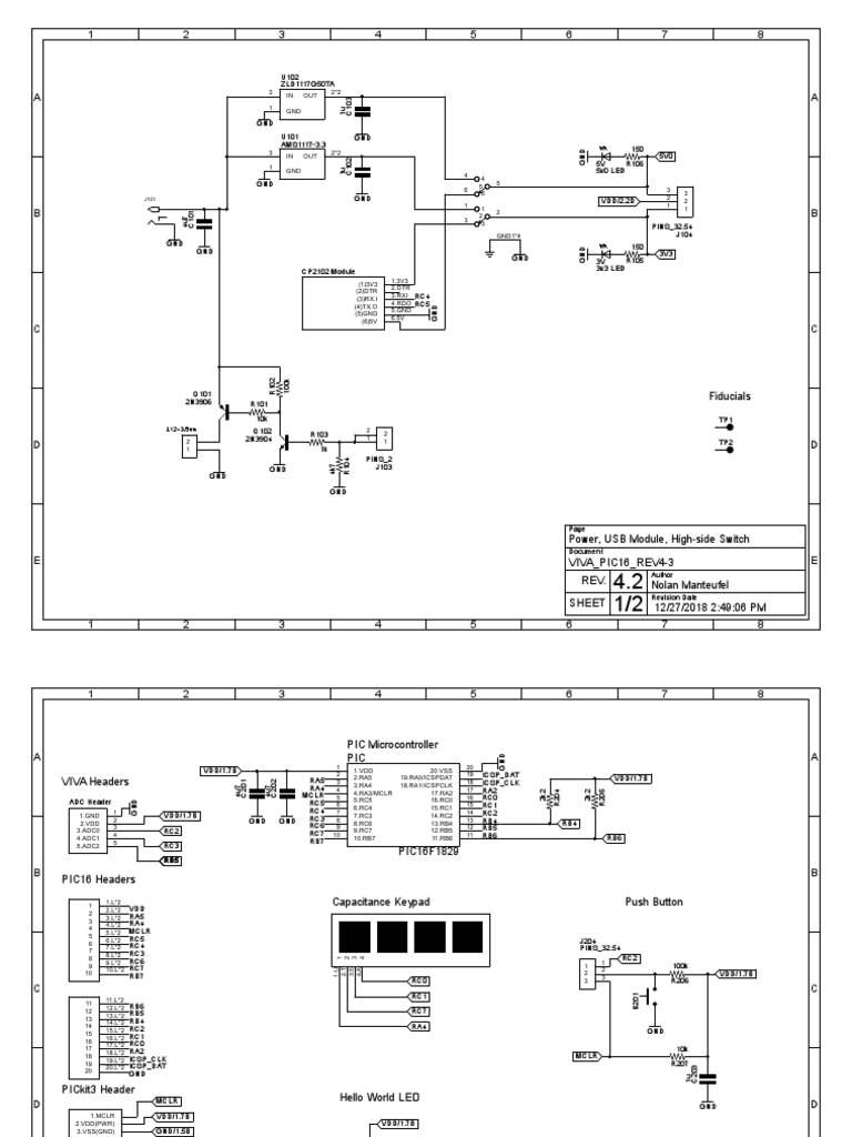 VIVA PIC16 Schematic | PDF | Cryptography