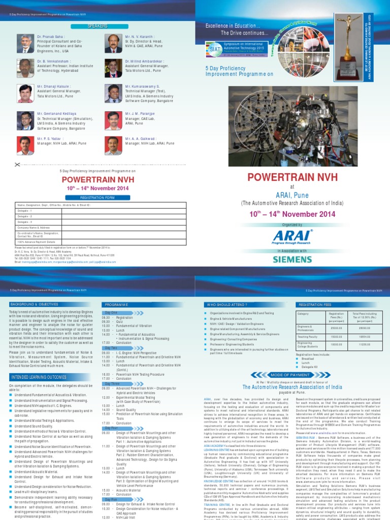 Brochure PT NVH 2014 | PDF | Product Lifecycle | Science And Technology