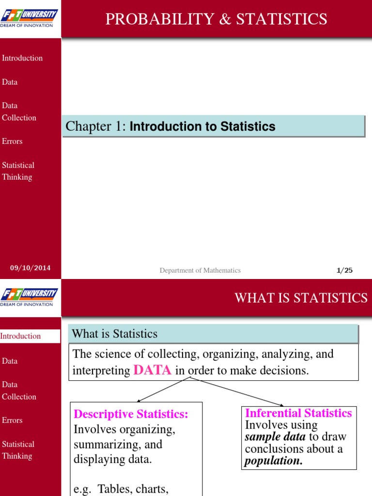 Introduction to Statistical Concepts and Data Collection Methods | PDF ...